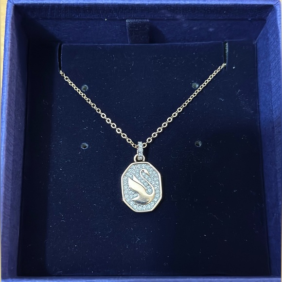 Swarovski | Jewelry | Swarovski Signum Pendant Necklace Swan Octagon ...